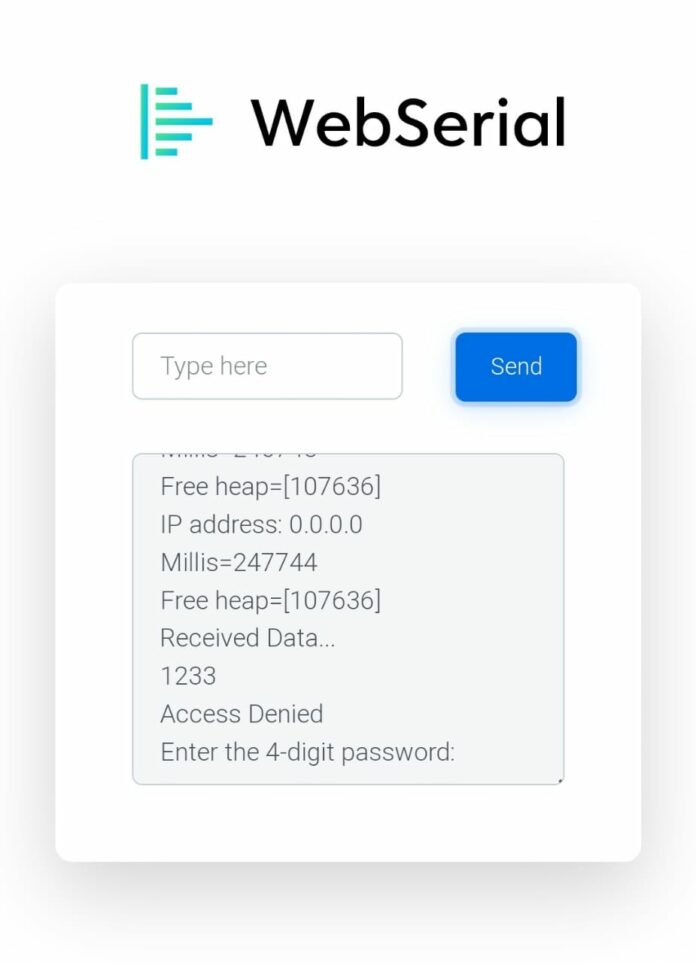 Digital Lock Using Web Serial [Code and Circuit Available]