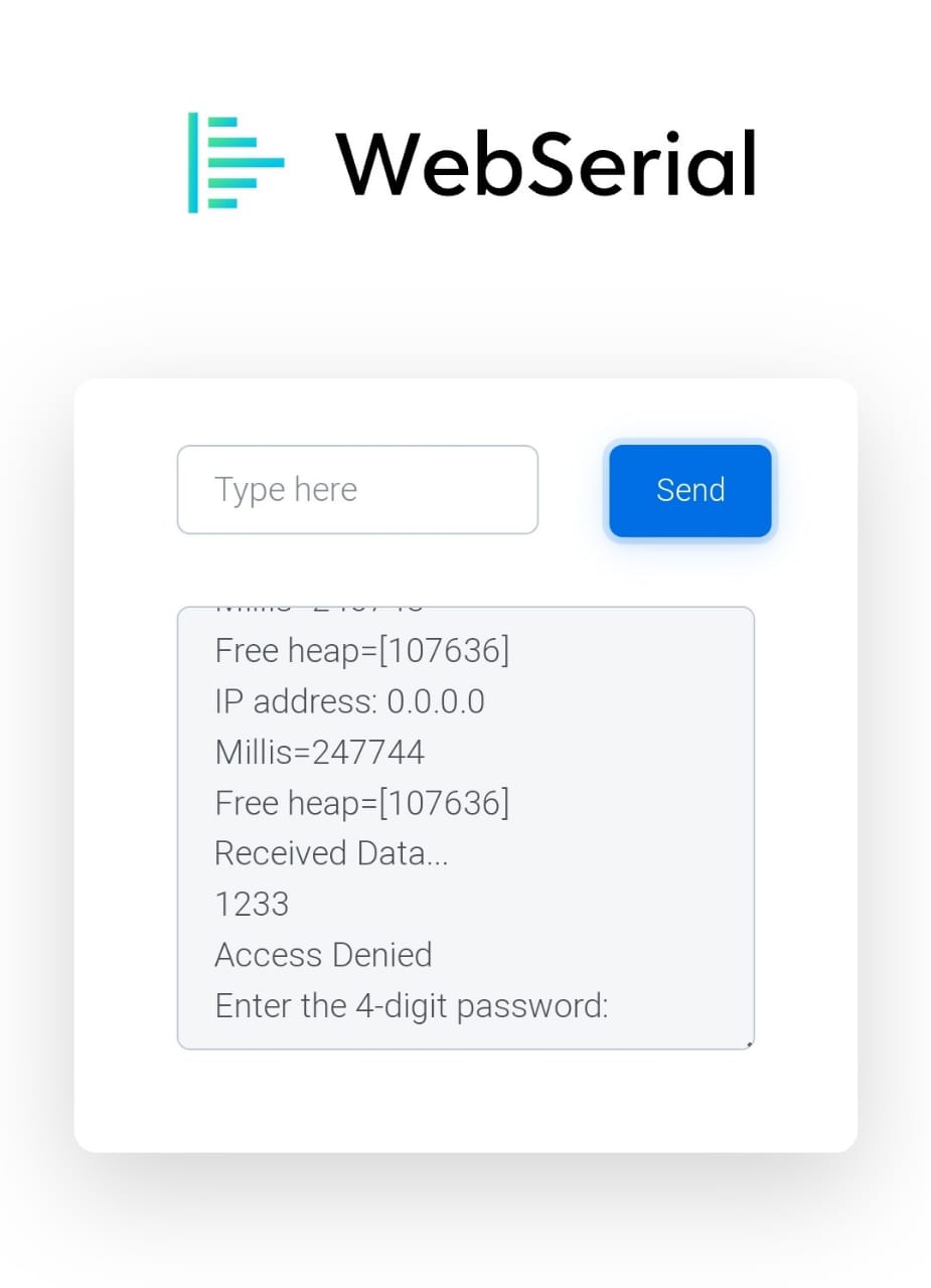 Digital Lock Using Web Serial [Code and Circuit Available]