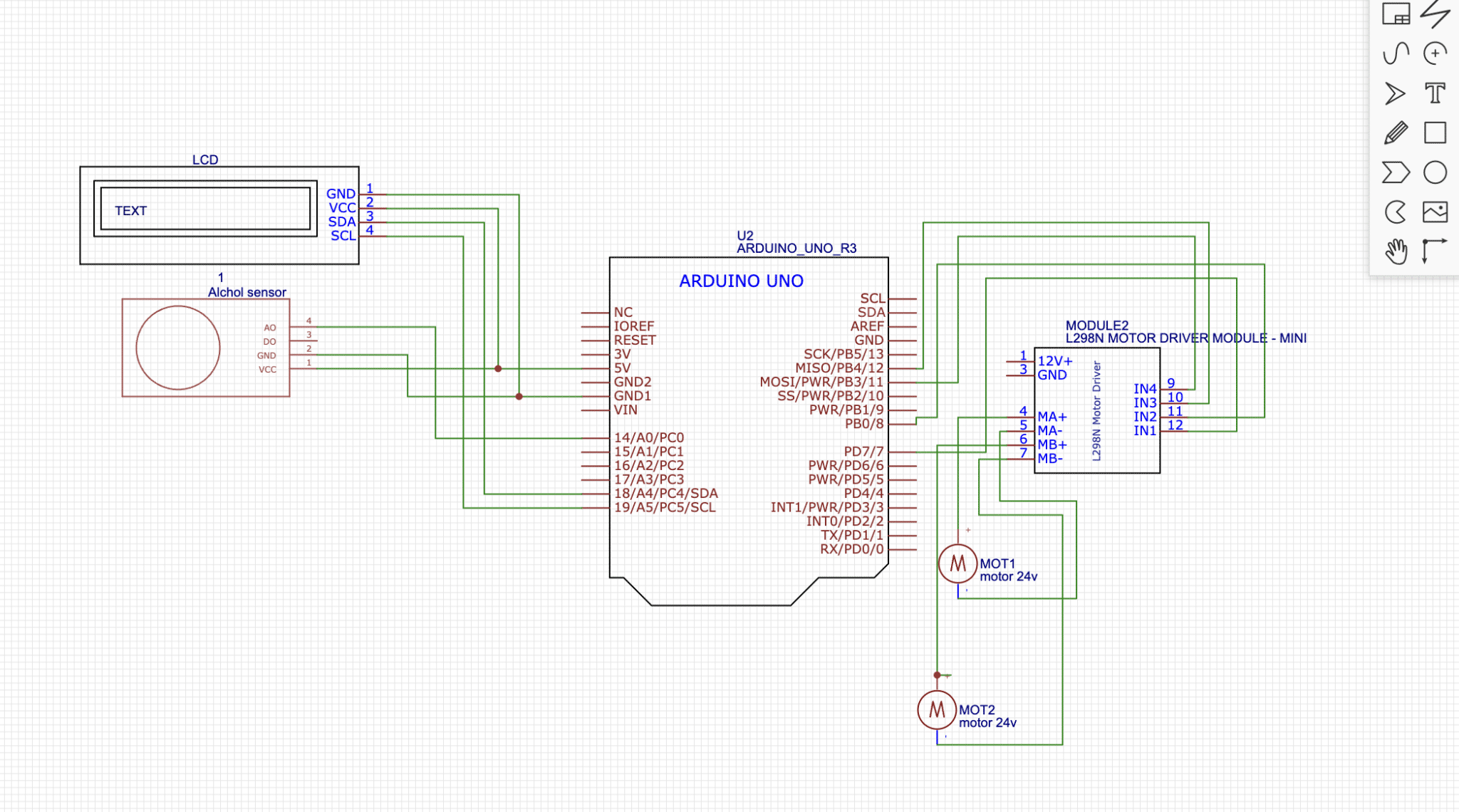 Alcohol Detection Smart Vehicle Using Arduino