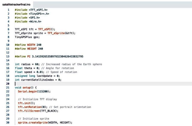 DIY Satellite Tracker Watch - Code and Circuit