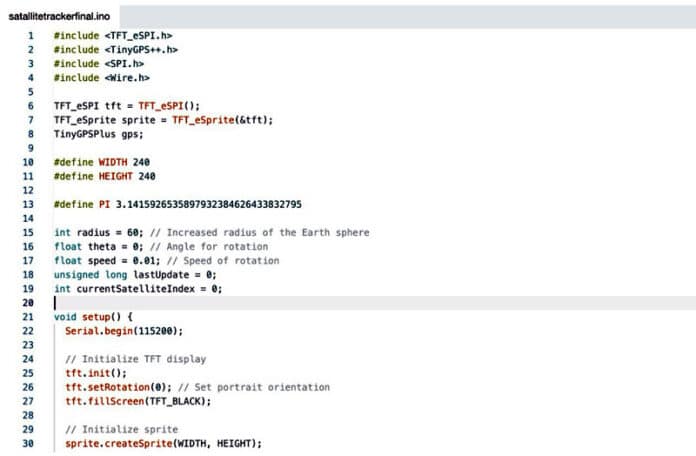 DIY Satellite Tracker Watch - Code and Circuit
