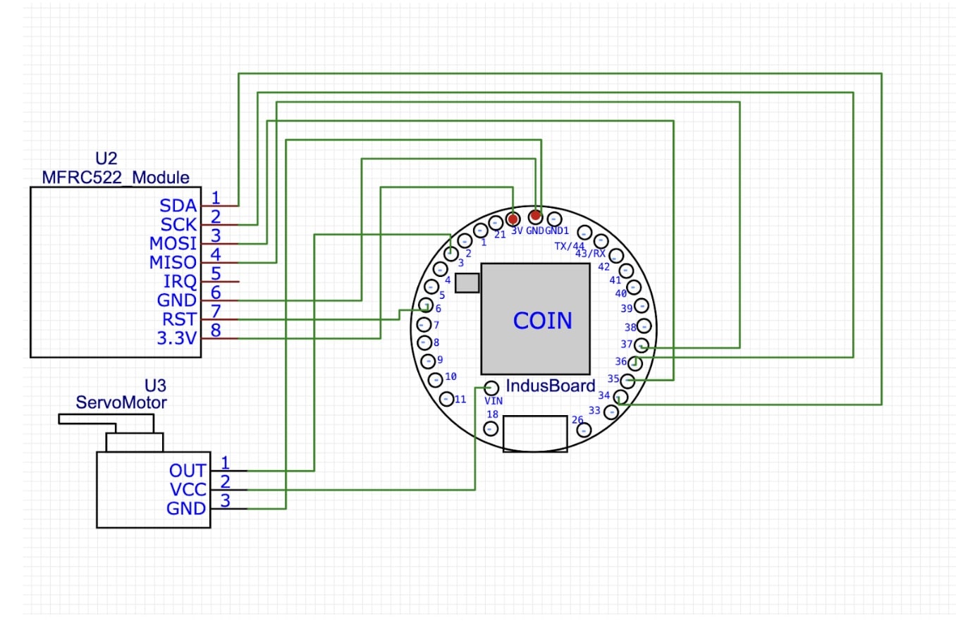 Contactless RFID Lock System - Circuit and Code