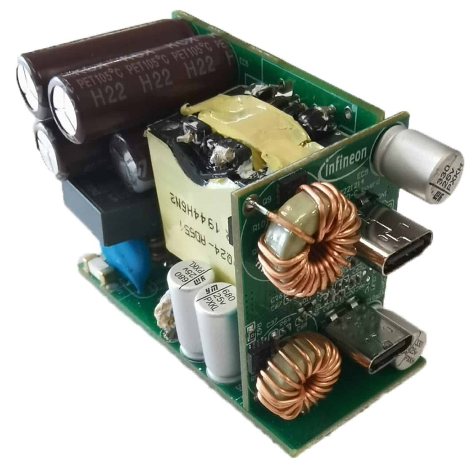 Compact Multi-Port USB-C Chargers With Infineon’s 65W GaN Reference Design