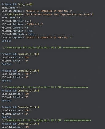 Control Appliances with a PC Using Visual Basic and Arduino