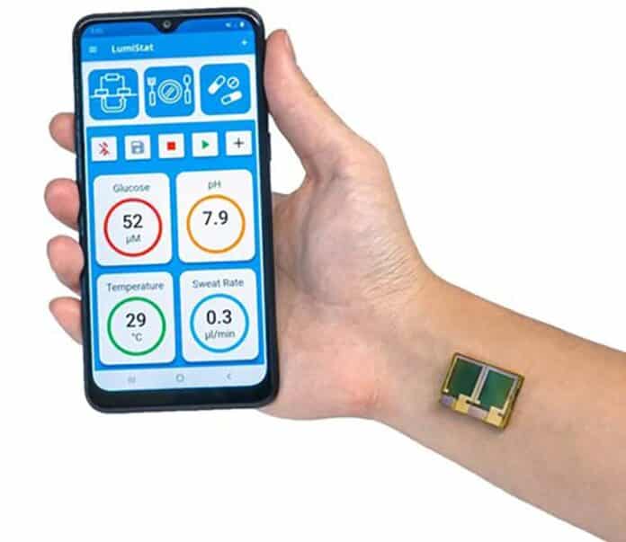 Solar Powered Sweat Sensors For Health Monitoring