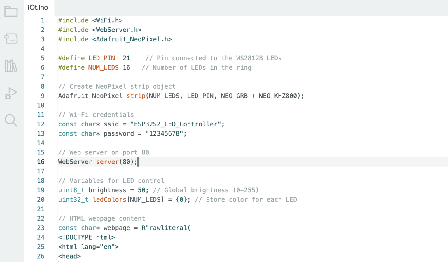Smallest NeoPixel RGB LED Controller with IoT