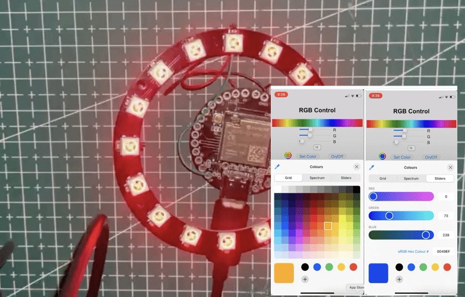 Smallest NeoPixel RGB LED Controller with IoT