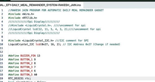 Automatic Daily Meal Reminder System
