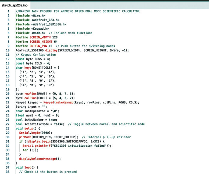 Arduino-Based Dual-Mode Scientific Calculator