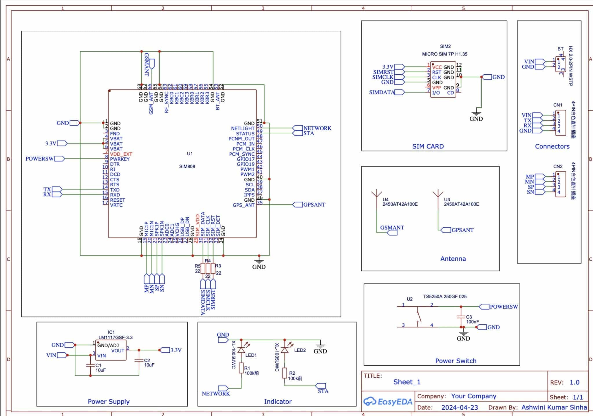 DIY Open-Source GSM + GPS Module With Circuit and PCB