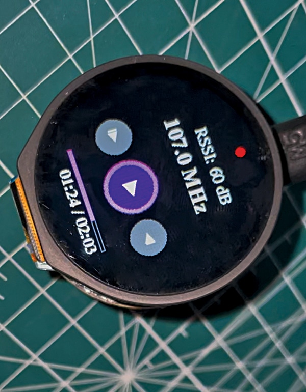 Wearable Watch-Style FM Radio with Touchscreen