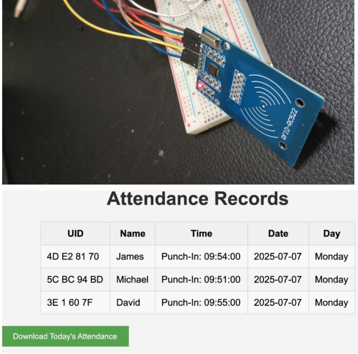 RFID Attendance IoT System