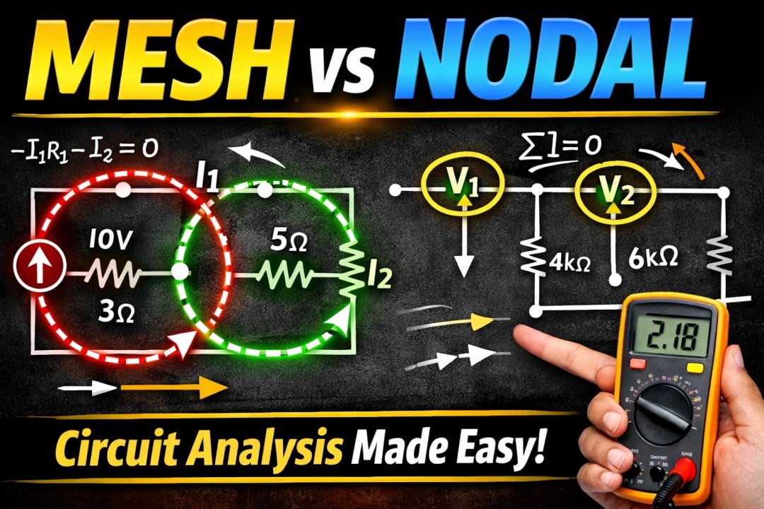 MESH And Nodal Analysis Explained