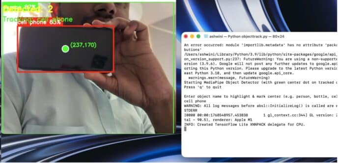 Raspberry Pi Object Tracking Camera using MediaPipe