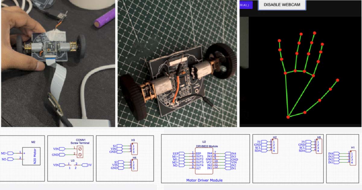 AI Hand Gesture Controlled Mini Robot